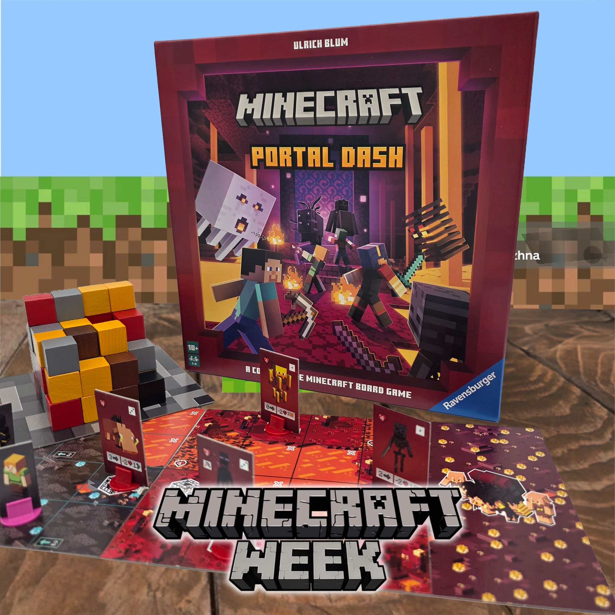 Minecraft: Portal Dash - Minecraft Week - Little Board Gamers